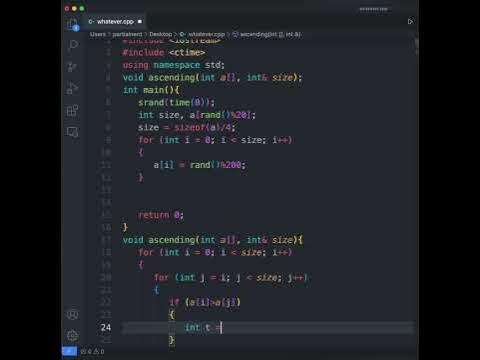 Sort An Array Using C++ Program - YouTube