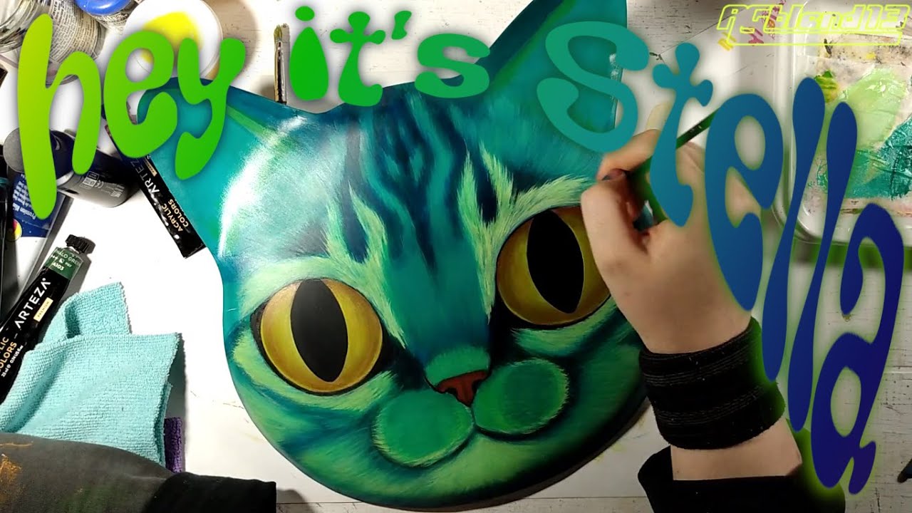 Hey, it's Stella! cat art commission - YouTube
