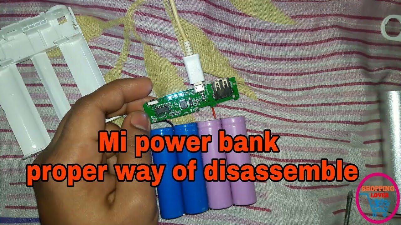 MI power bank easy way to disassemble and reassembling. - YouTube