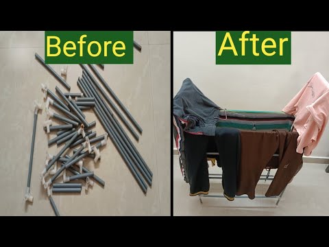How to make Cloth Drying Stand 😧 Step by Step | full information - YouTube