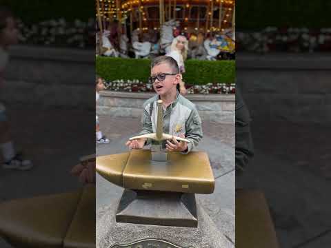 Kids find Sword in the Stone at Disneyland! #Disneyland #Kids #Fun
