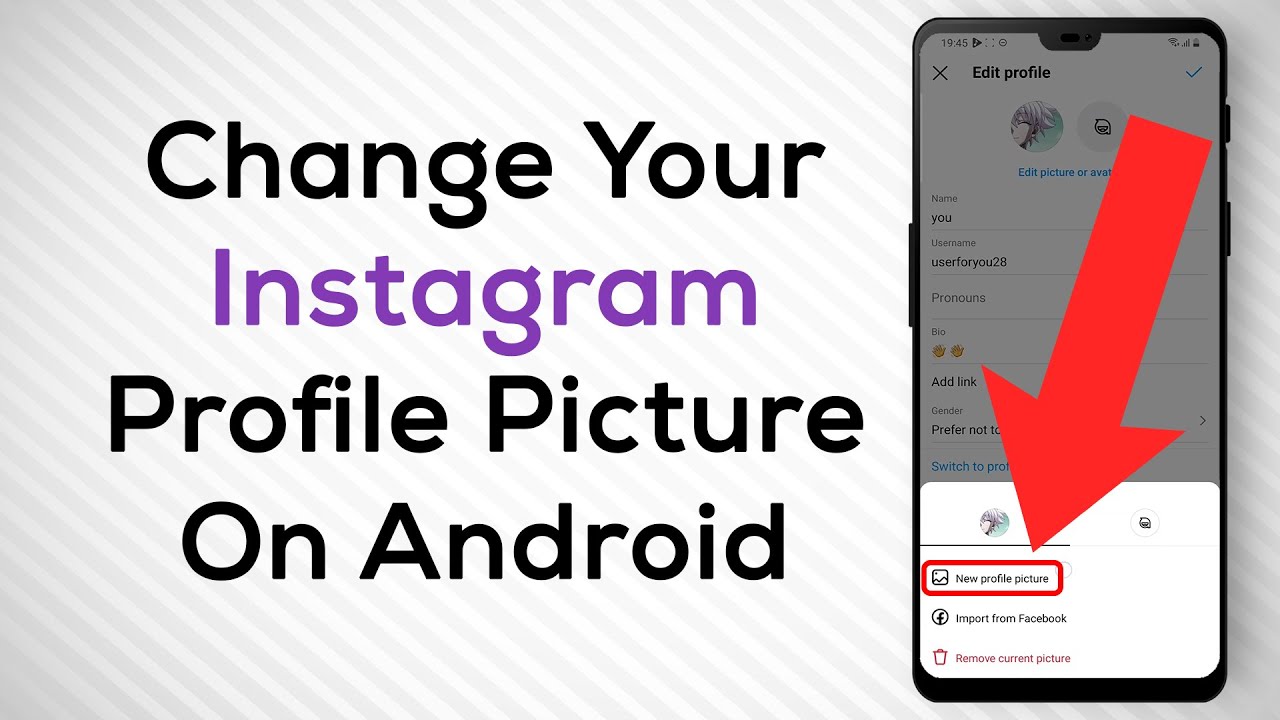 How To Change Instagram Profile Picture On Android - YouTube