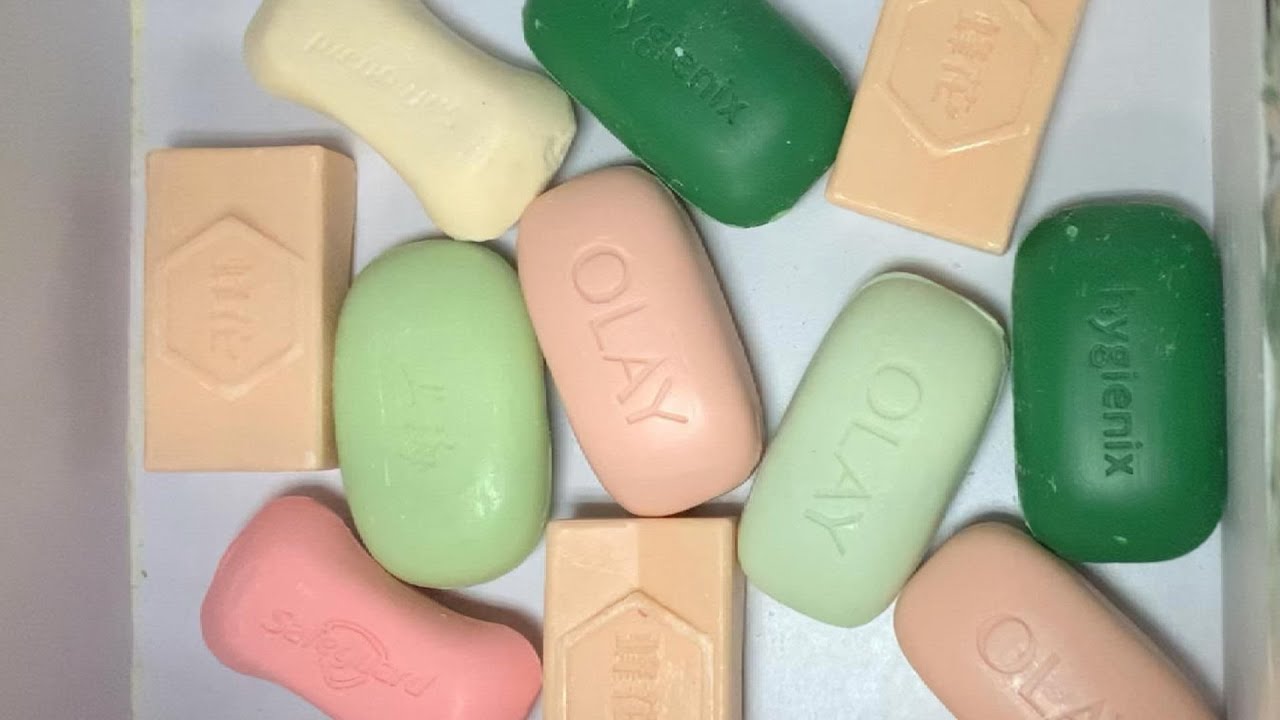 ASMR cutting dry soap/oddly carving soap/satisfying relaxing crunchy ...