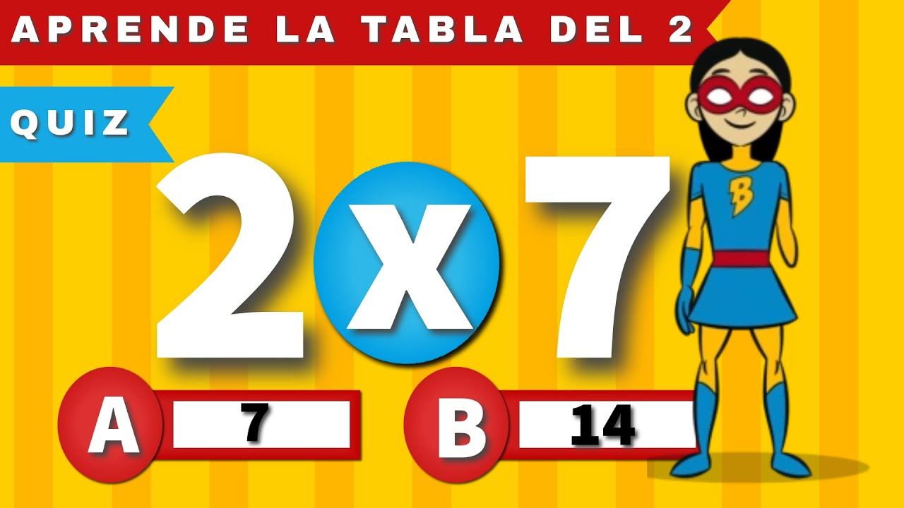 Tabla de Multiplicar #2, Repaso, Test, Quiz, Trivia para Niños ...