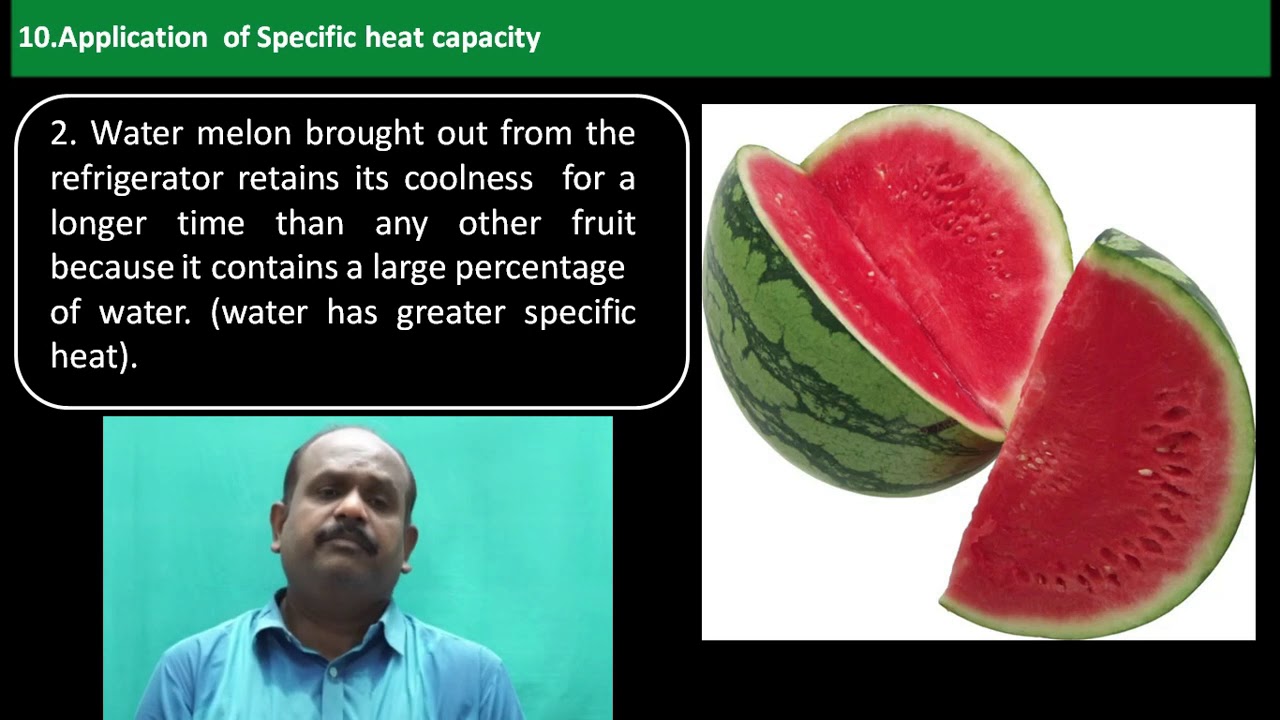 APPLICATION OF SPECIFIC HEAT - YouTube