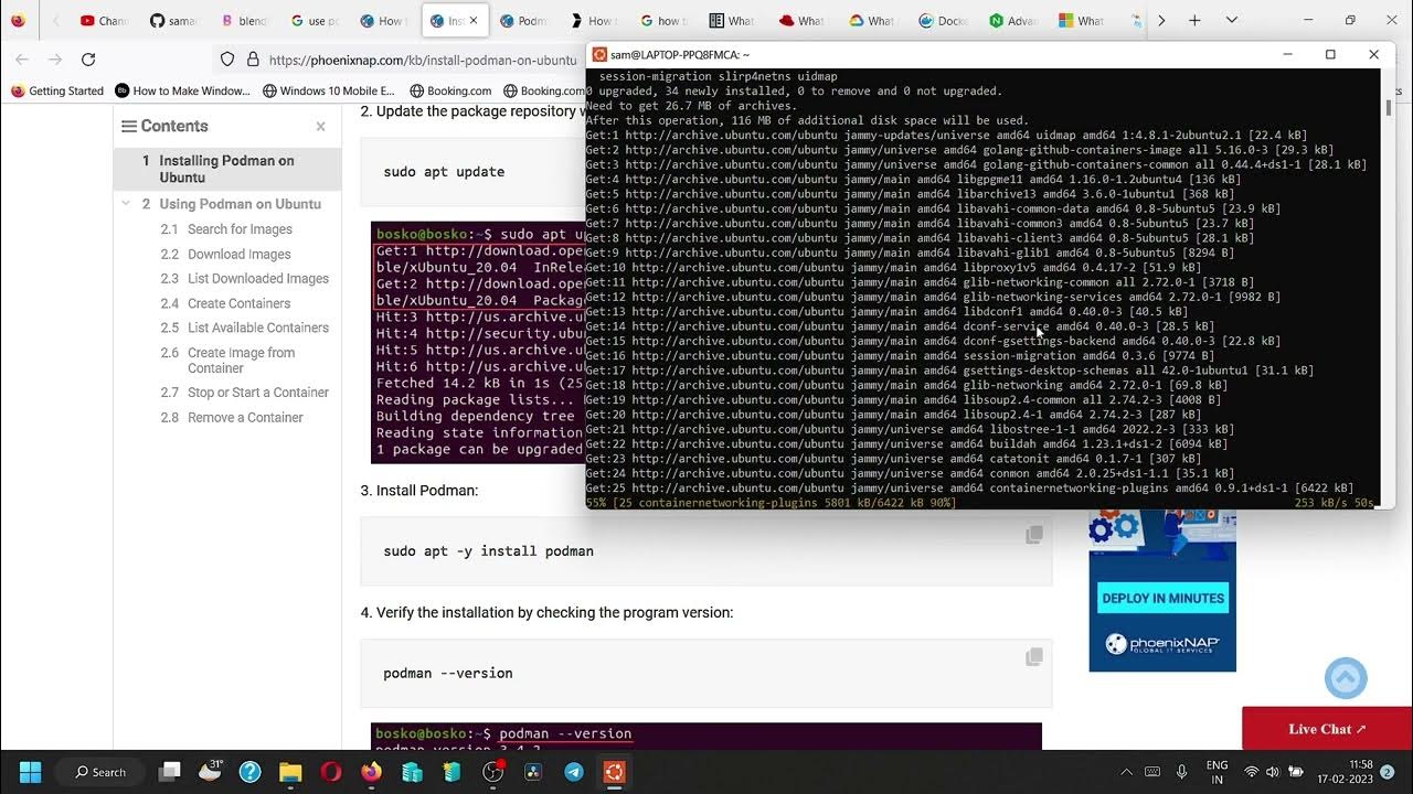 Install Podman in Ubuntu 22.04.01 LTS WSL - YouTube