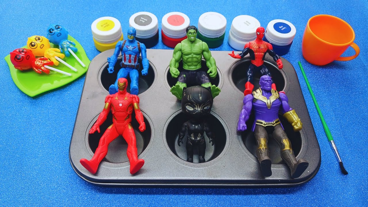 Mesmerizing Colored Water Marvel Toys Compilation - YouTube