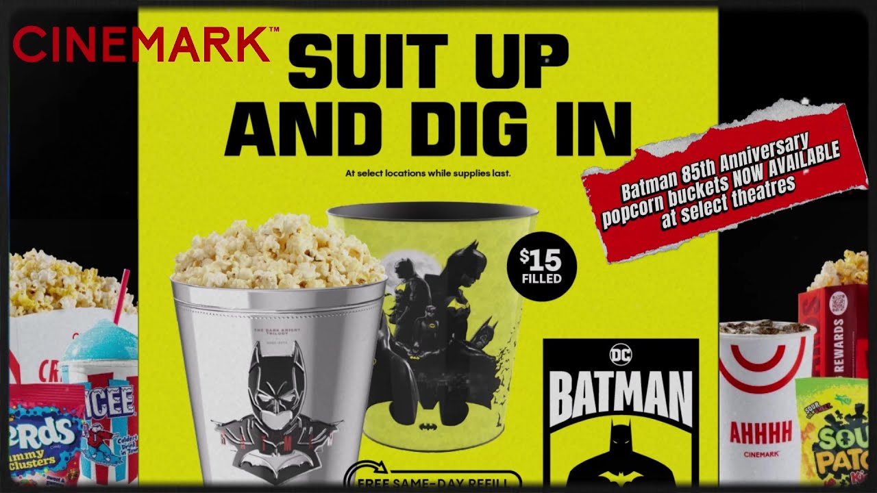 Batman 85th Anniversary popcorn buckets - YouTube