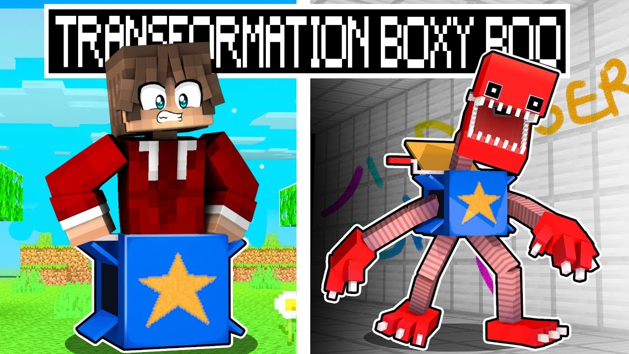 Je me TRANSFORME en BOXY BOO sur MINECRAFT ! - YouTube