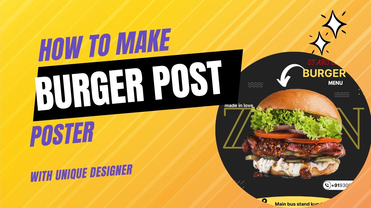 how make burger post in Canva| canva m post kese banaye| burgerposts ...