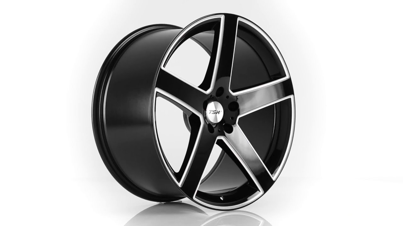 TSW Alloy Wheels- Rivage in Gloss Black with Milled Spokes - YouTube
