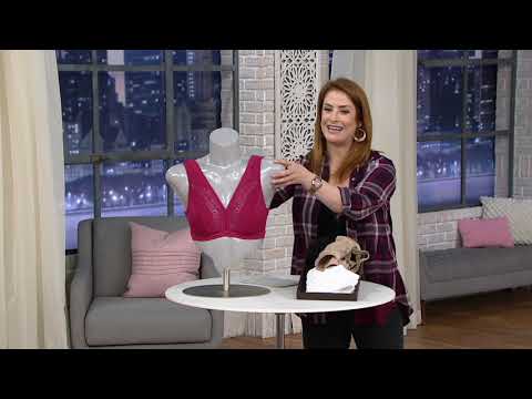 Breezies Smoothing Control Lace Wirefree Bra on QVC