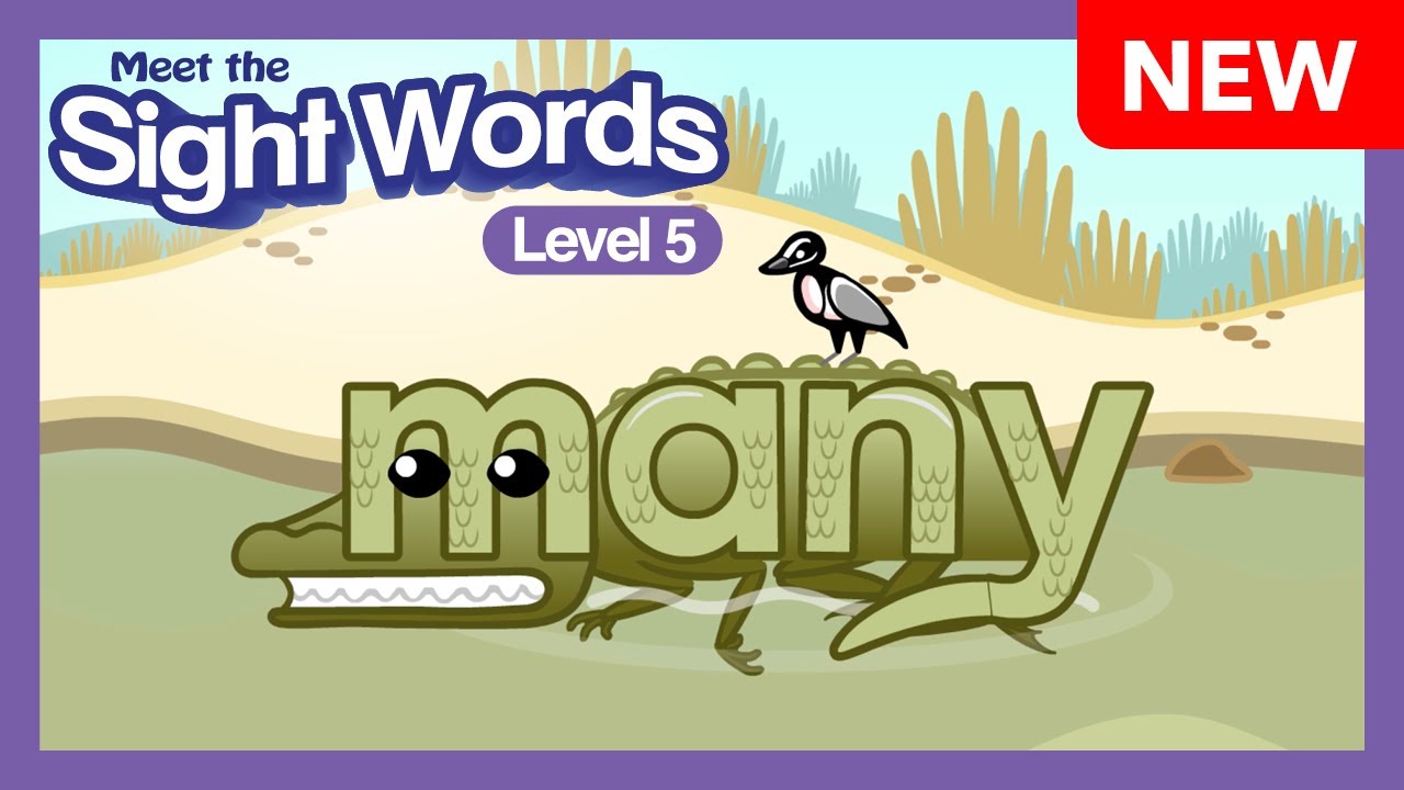 Meet the Sight Words Level 5 "mαny" (Written "α" form) | Preschool Prep ...
