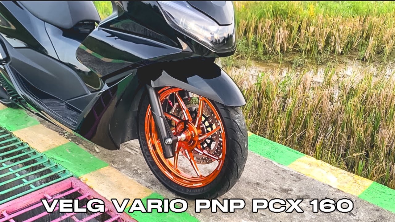 MODIF PCX 160 PAKAI VELG DELKEVIC M8 ORANGE CNC VARIO🔥 - YouTube