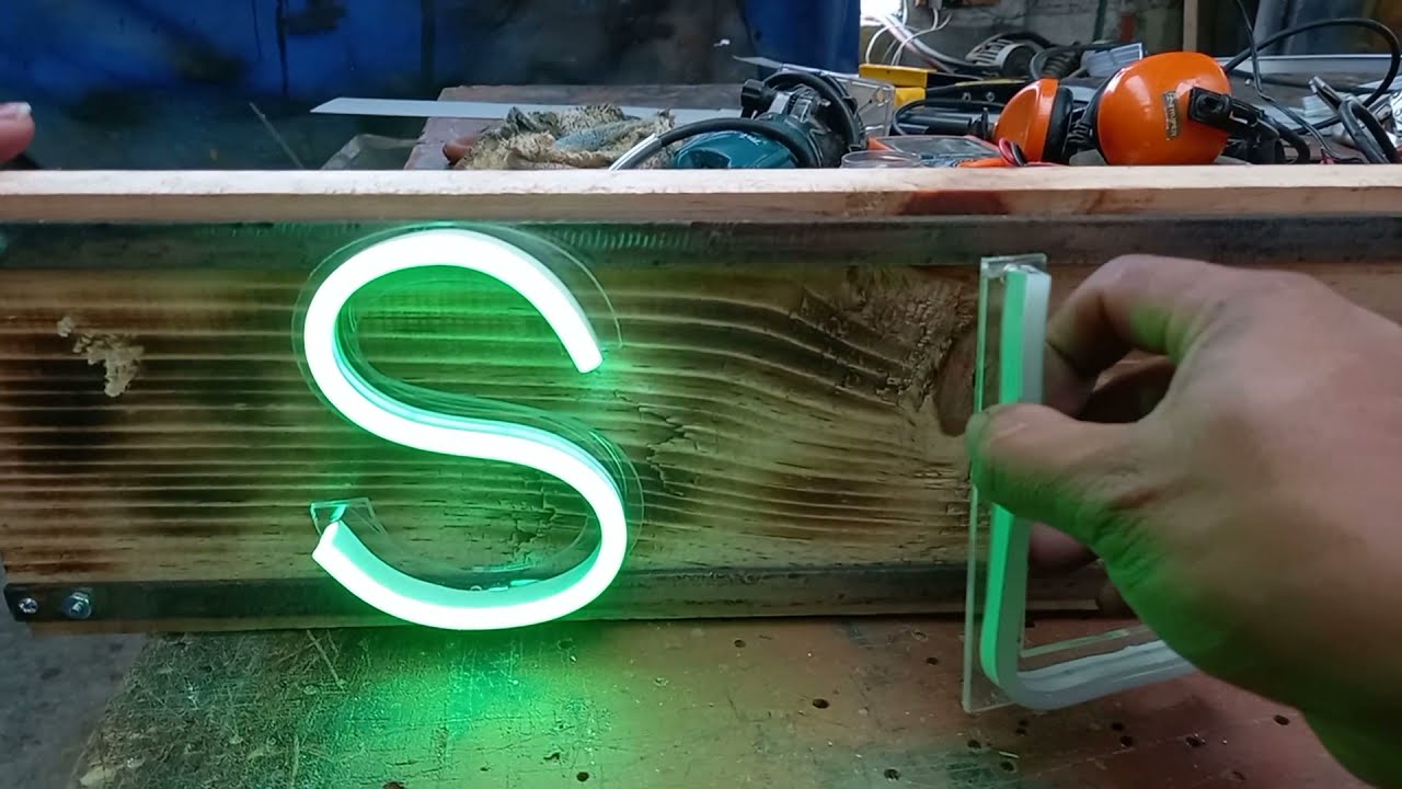 letrero neón Flex texto personalizable próximamente tutorial - YouTube