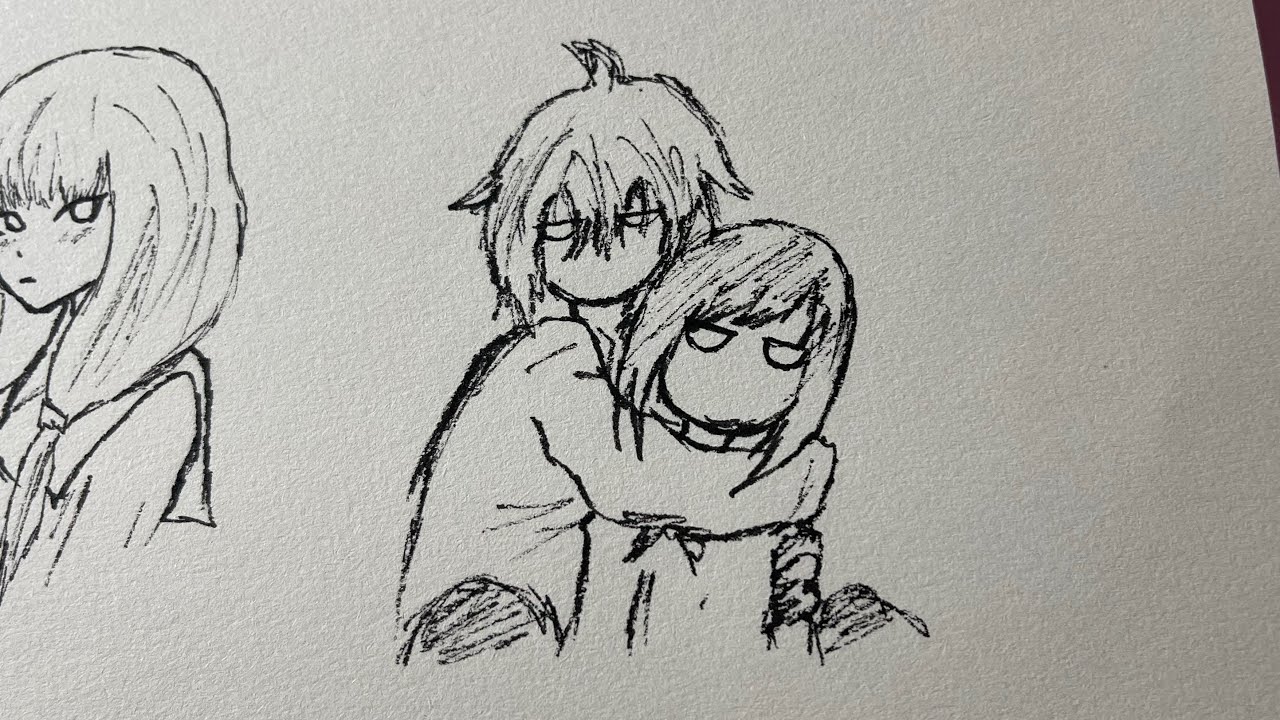 How to draw Anime boy and girl veto by step - Drawing tutorial - YouTube