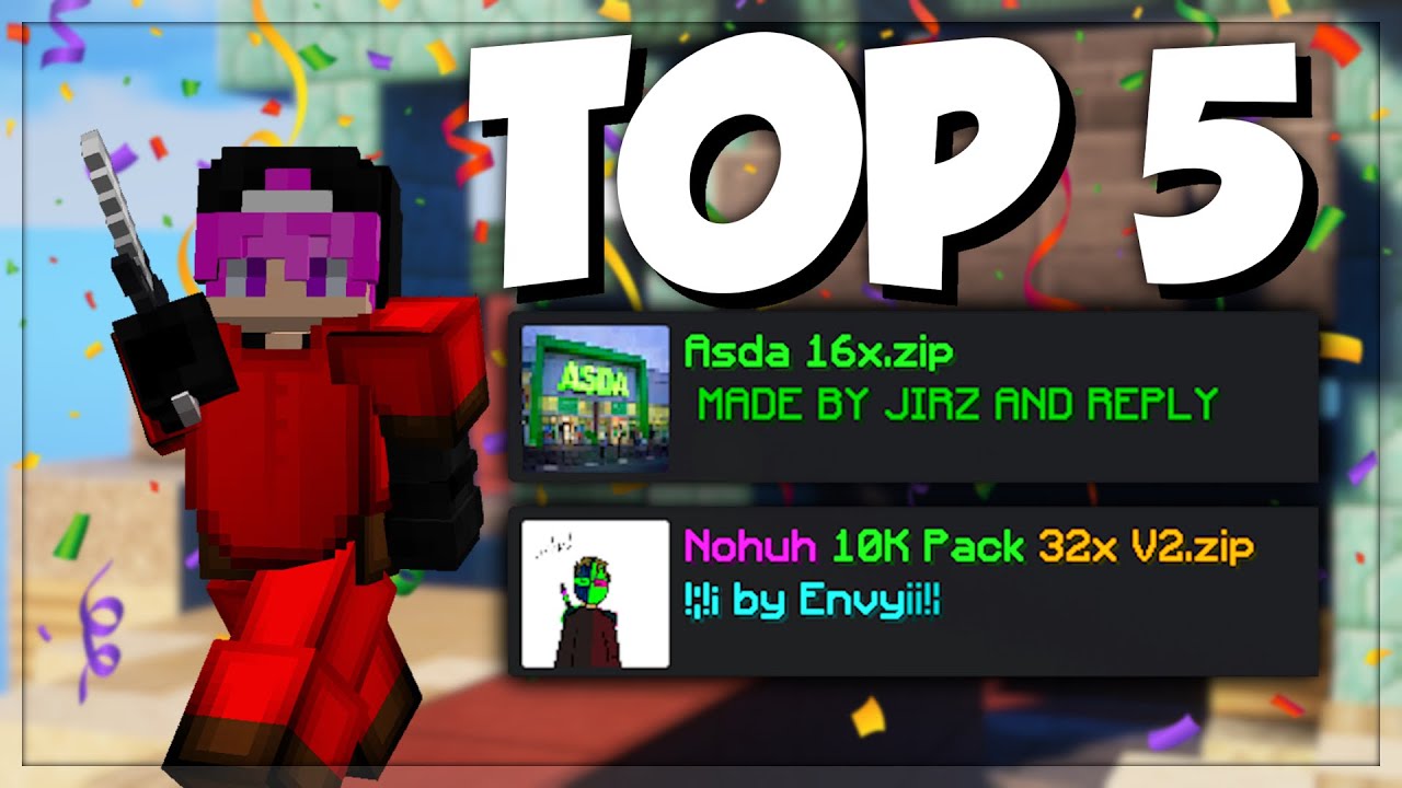 Top 5 Hypixel Bridge TEXTURE PACKS - YouTube