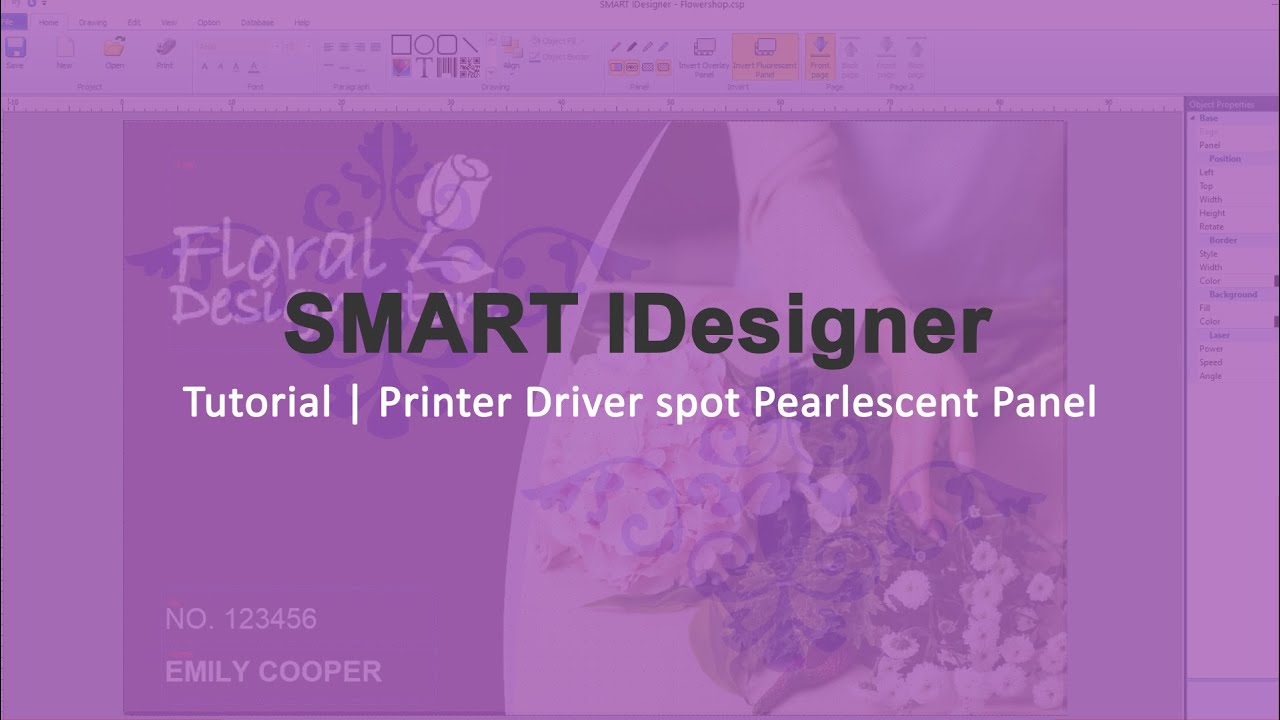 SMART IDesigner | Printer Driver Spot Pearlescent panel tutorial - YouTube