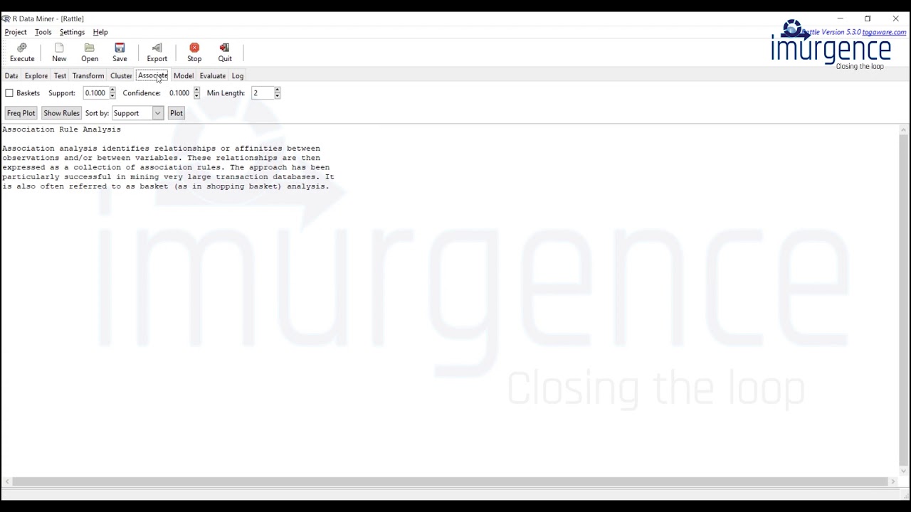 Visual Analytics | Understanding the Rattle Interface 1.3 | Visual ...