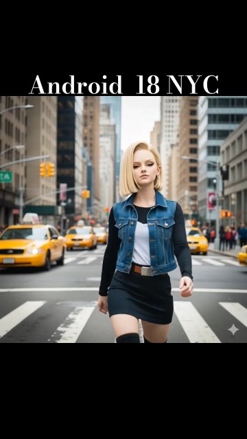 ANDROID 18 In Real Life?! 🤯 Dragon Ball Z AI Art Takes NYC Streets ...