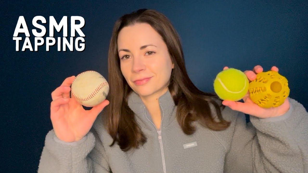 ASMR | Ball Tapping Triggers For Sleep 🎾⚾️🏈 - YouTube