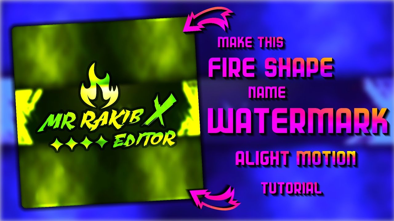 Trending Watermark Tutorial || Fire Shape Trending Watermark Tutorial ...