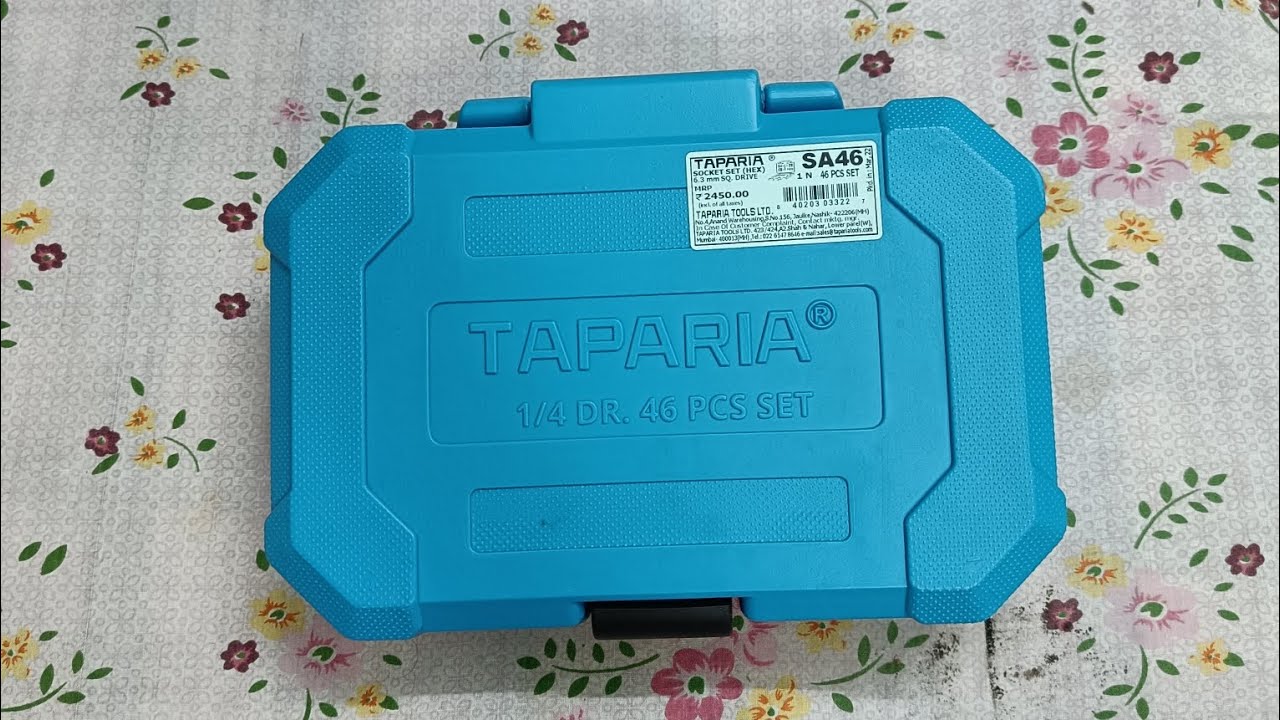 Taparia SA46 Steel Socket Set (Blue, 46-Pieces) - YouTube