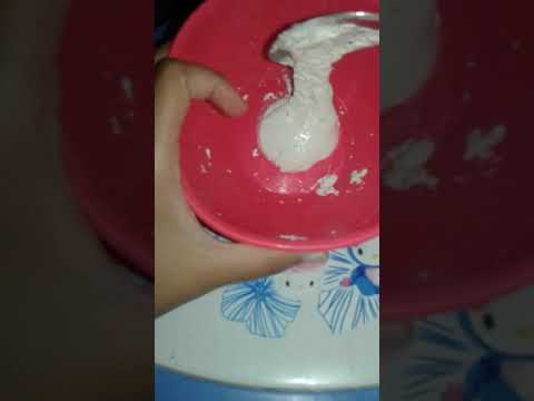 Cara membuat slime dari tepung beras @hasilnya bagus banget😄😄