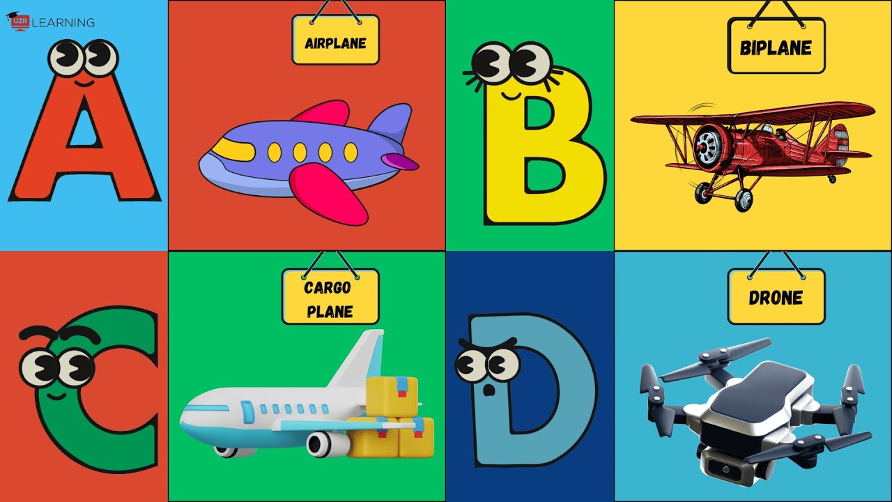 ABC Air Vehicle Song | A to Z Air Vehicles for Kids 🚧🎶 ️🚁 | #abcd #kids ...