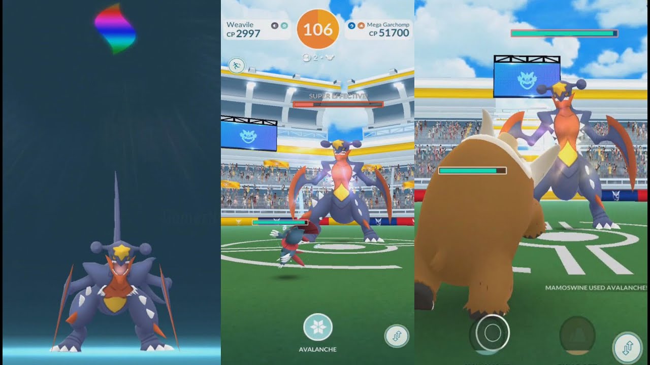 EASY DUO MEGA GARCHOMP RAID BOSS #Pokémongo Garchomp Mega Evolution ...