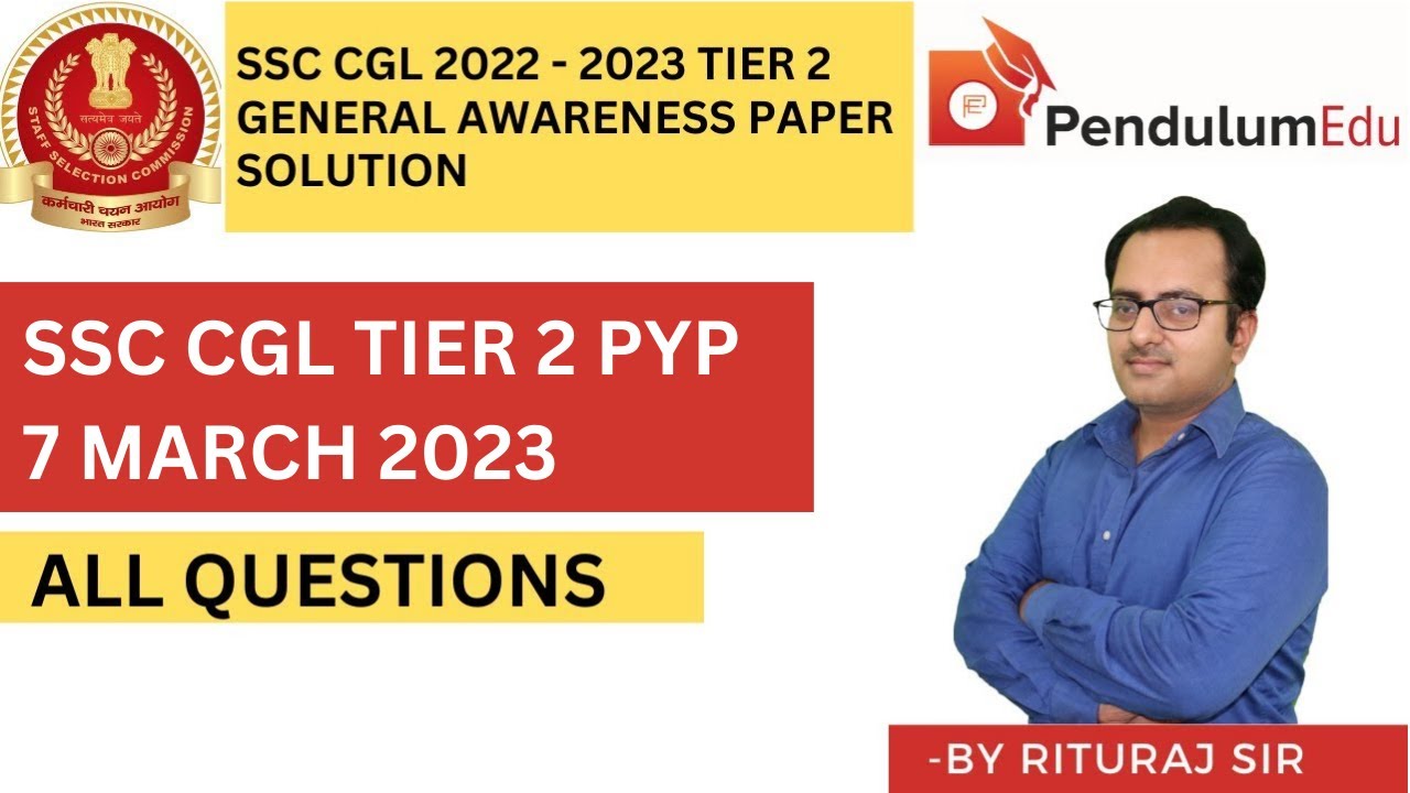 SSC CGL Previous Year Question Paper | SSC CGL Tier 2 GK Paper of 7 ...
