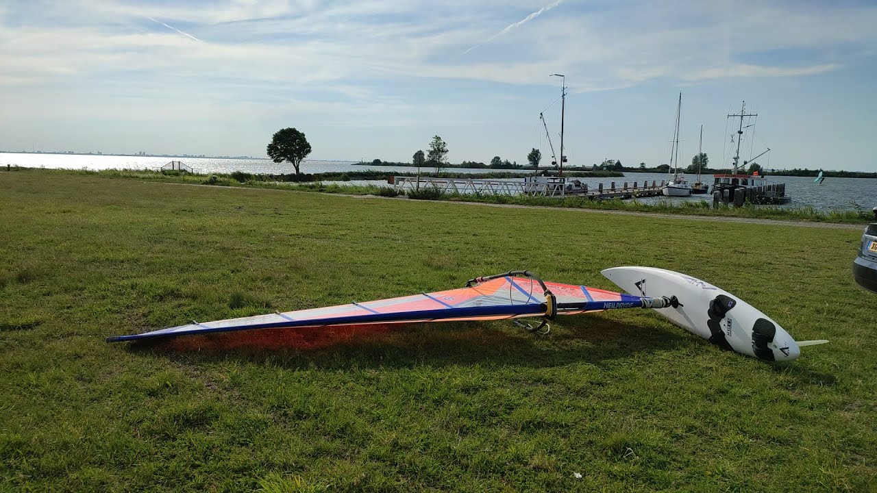 Windsurfing Pampus Haven with a 1996 AHD 275 Freeride and a 1989 ...
