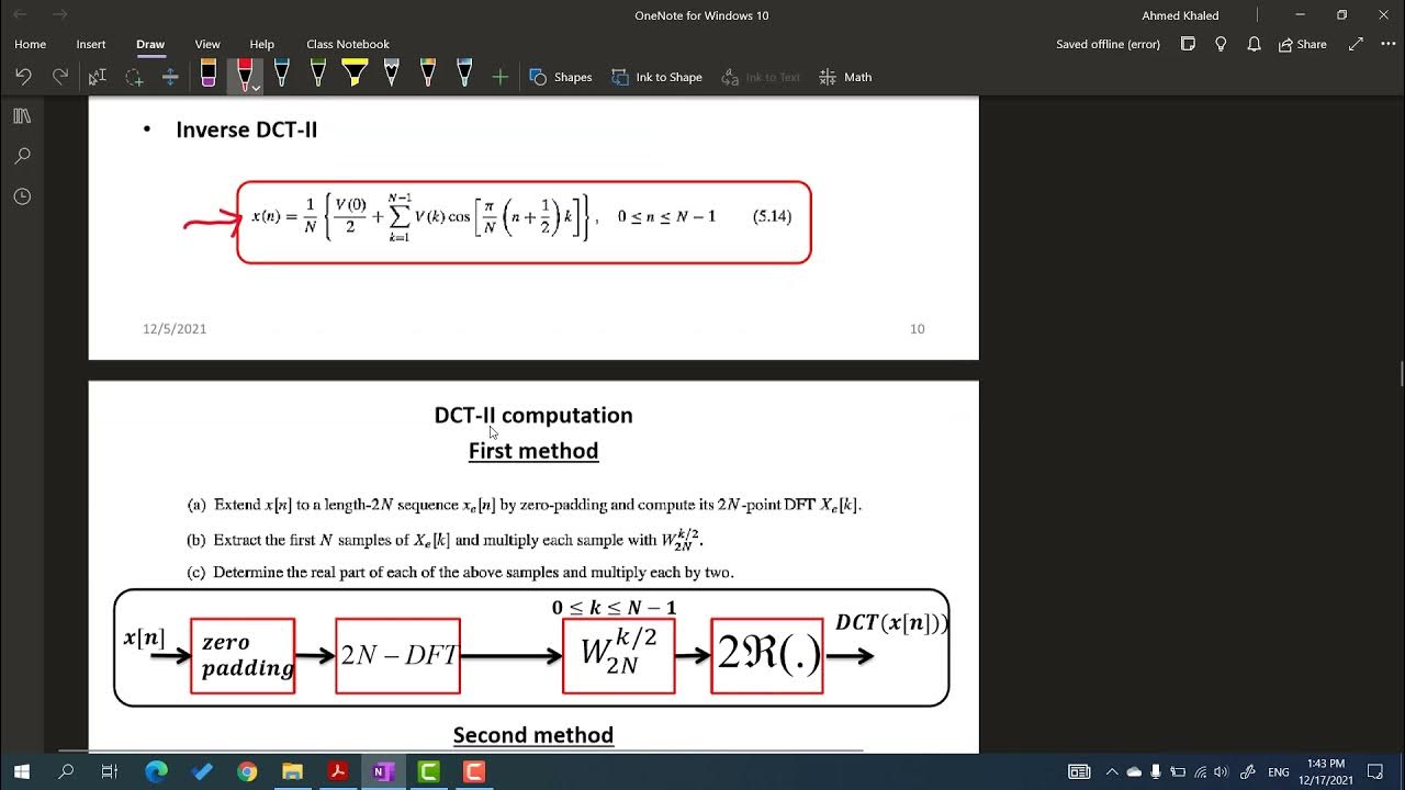 Discrete Cosine Transform DCT - YouTube