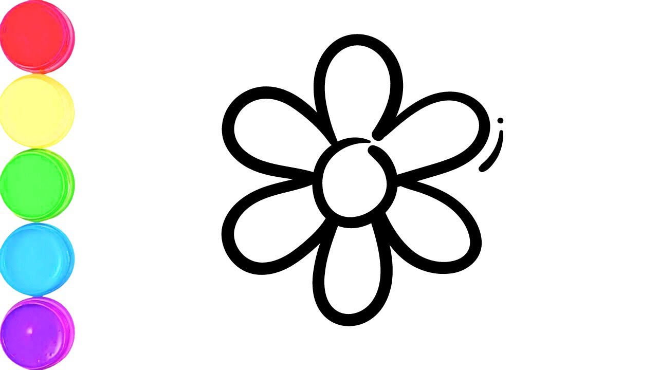 How to draw a flowers step by step || flowers drawing for kids ...