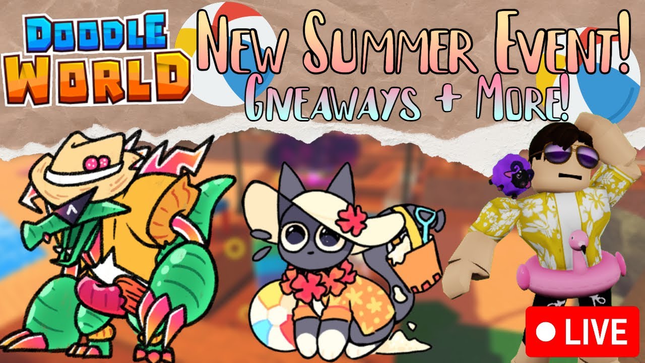 Summer Event Update LIVE!!! | Roblox Doodle World - YouTube