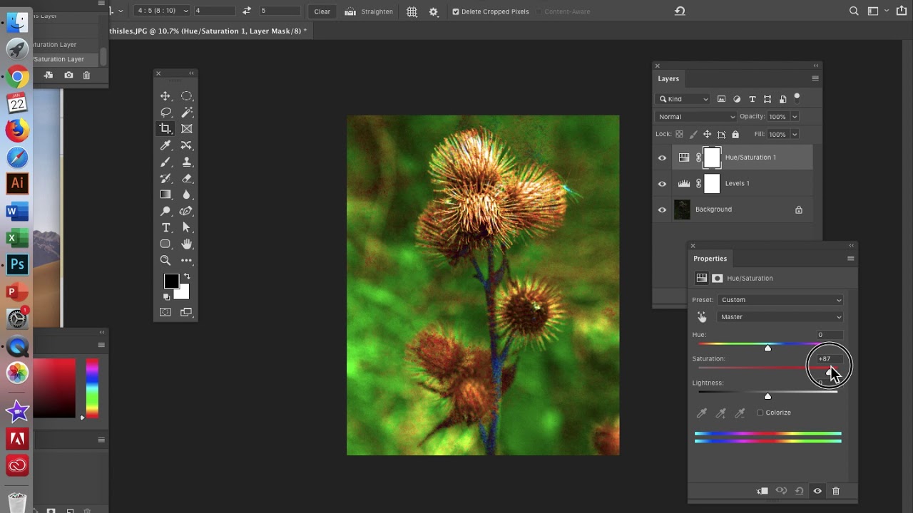 rotating, cropping and adjusting an image - YouTube