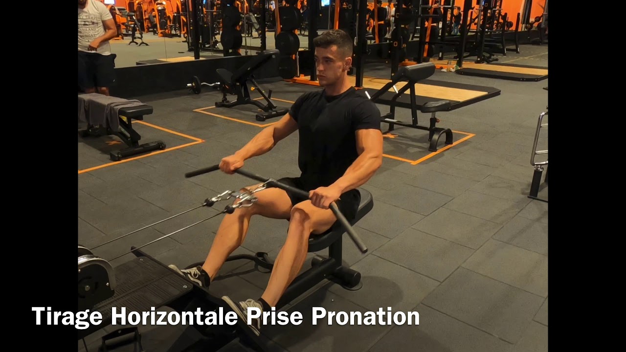 Tirage Horizontal Prise Pronation - YouTube