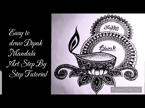 MANDALA ART || HOW TO DRAW DIPAK || DIPAK MANDALA ART - YouTube