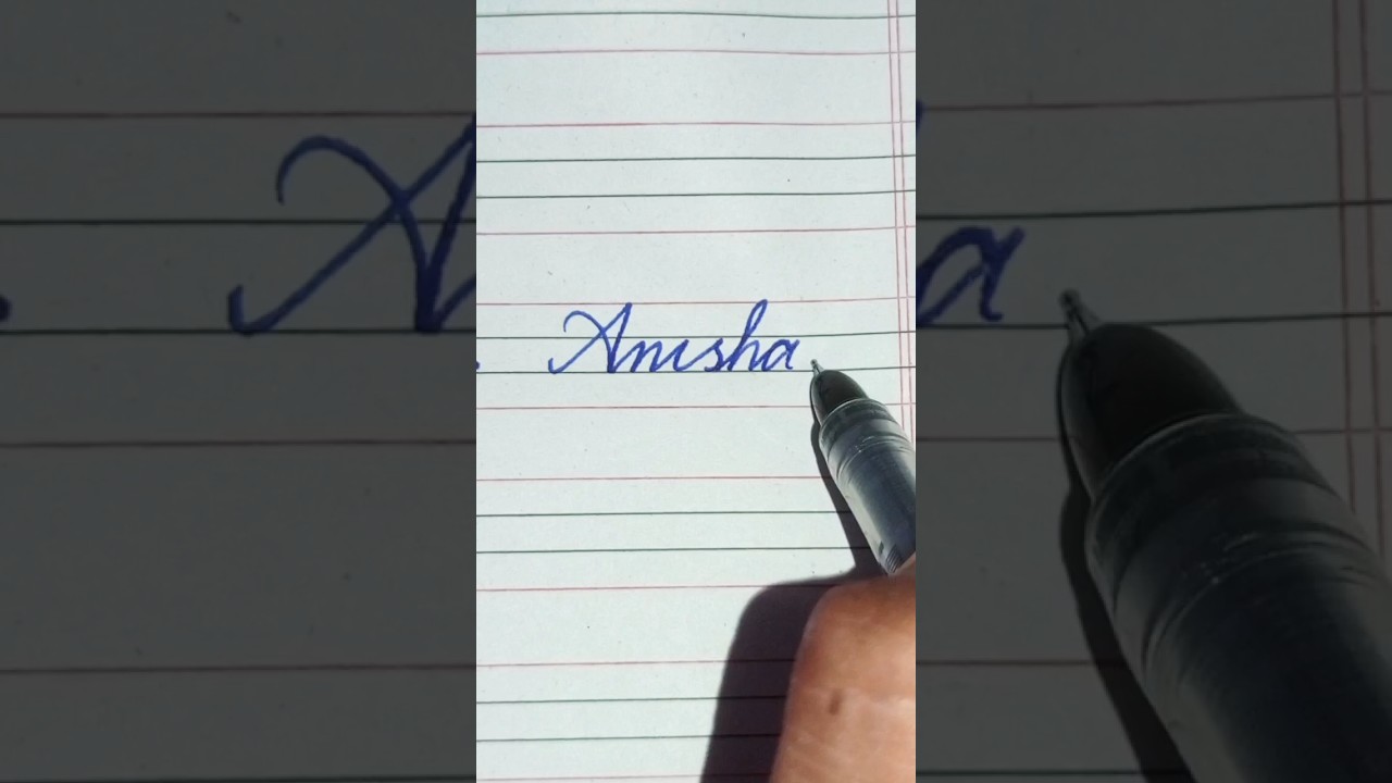 Anisha name Writing #handwriting #viral #youtubeshorts - YouTube