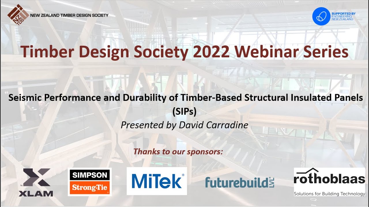 Oct 22–Seismic Performance & Durability of Timber-Based Structural ...