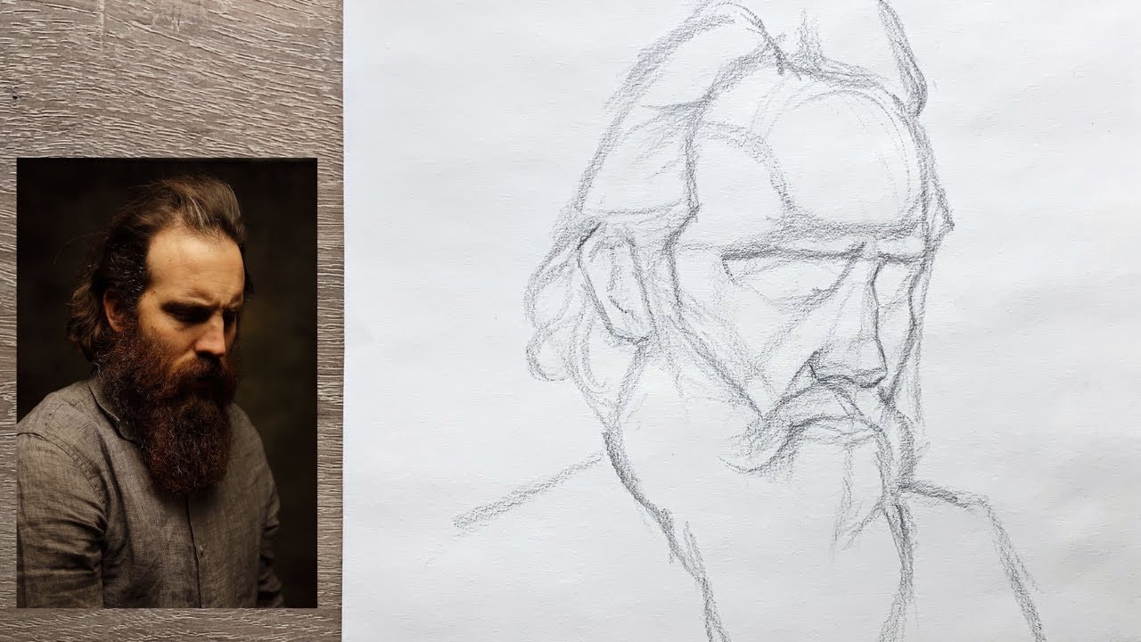 How to Draw portrait of an old man | Advanced Head Techniques - YouTube