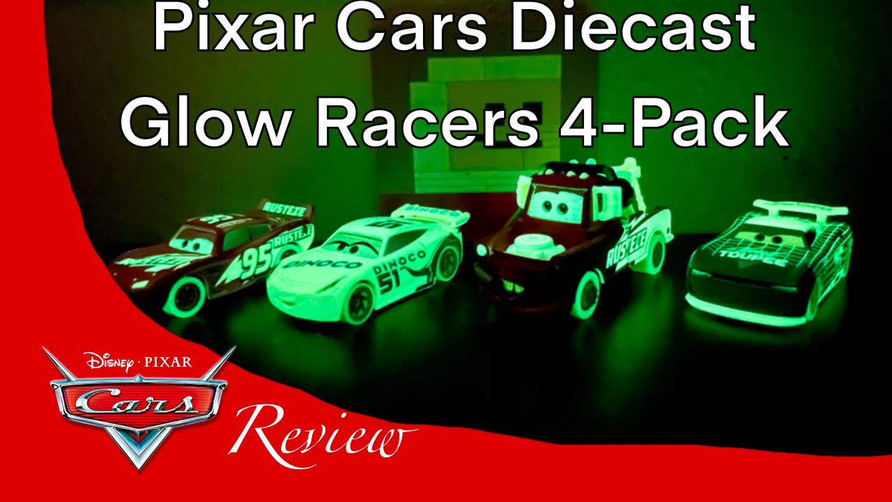 Pixar Cars Diecast Glow Racers 4-Pack Review - YouTube