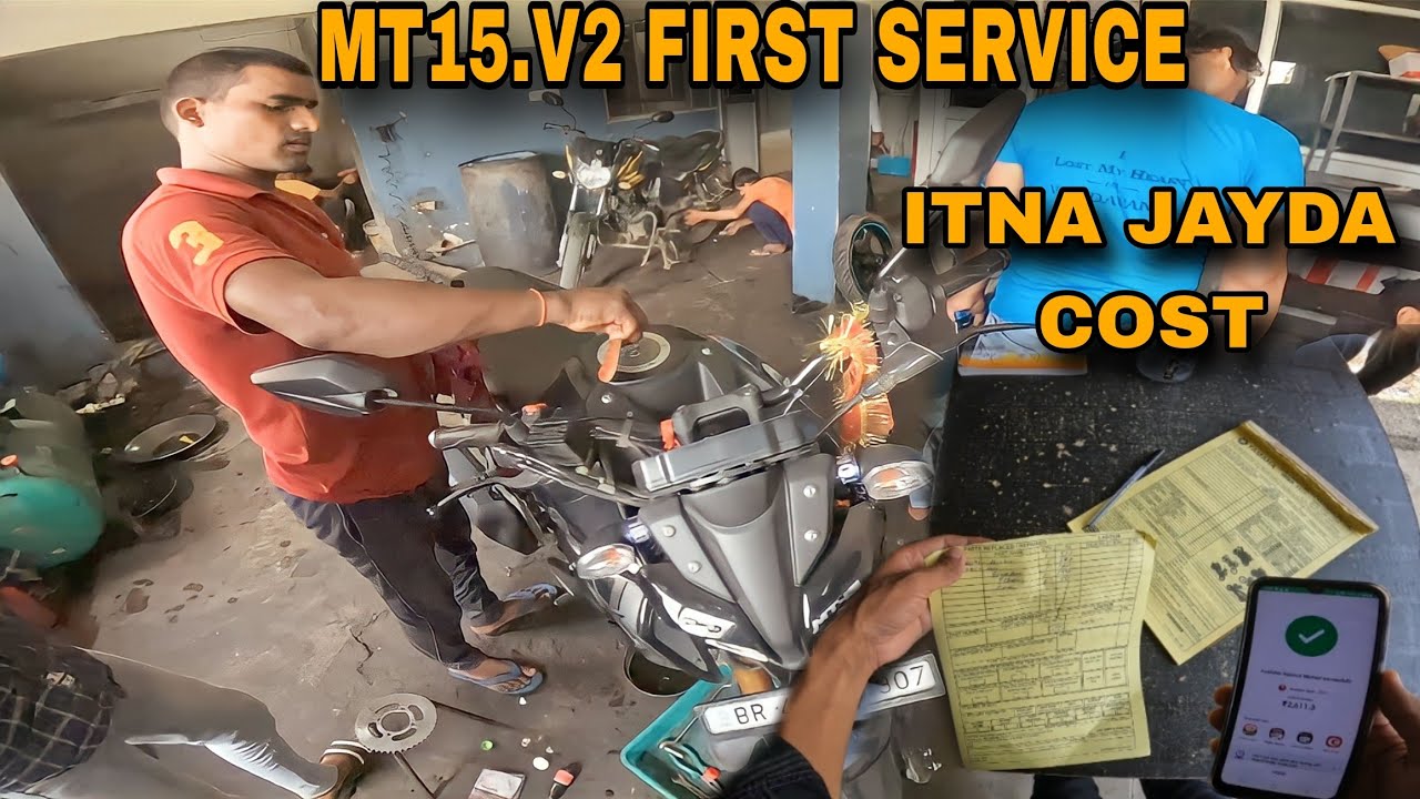 First Service Of Mt15 V2 || Full Details Service Cost ?? ️ ️MT BR 46 ...