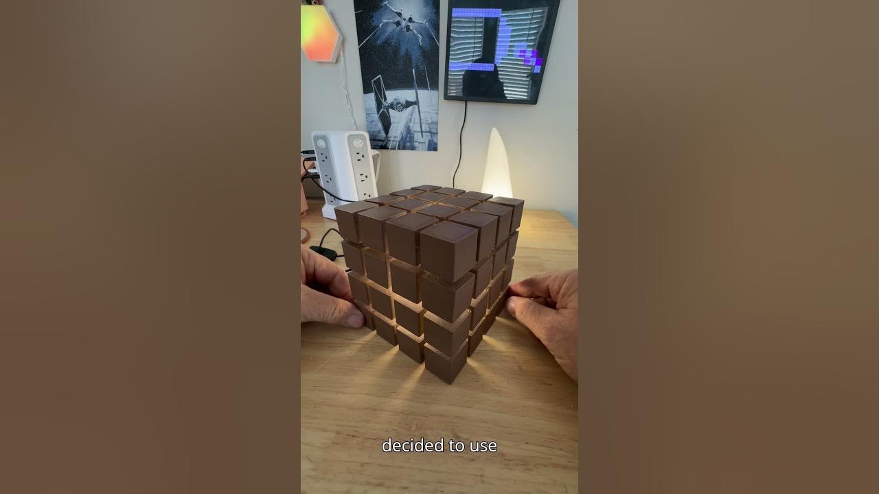 CubeStack desk lamp #light #led #lamp #decor #desklamp #office #officelight #cube #3dprinting ...