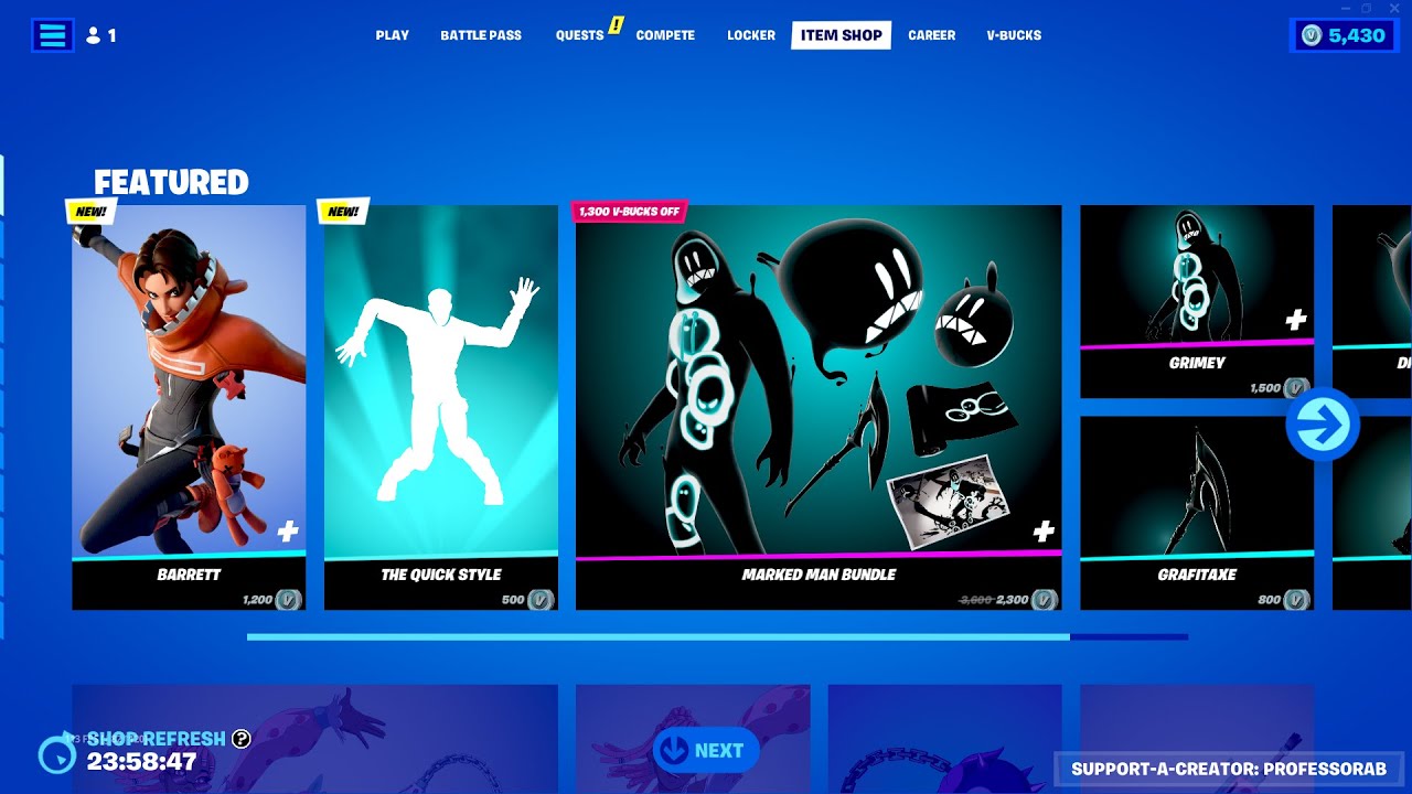 *New* Barrett Skin & The Quick Style Icon Series Emote (Indian Dance ...