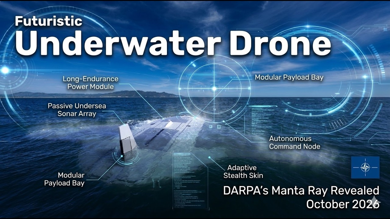 America’s Futuristic Underwater Drone • DARPA’s Manta Ray Revealed ...