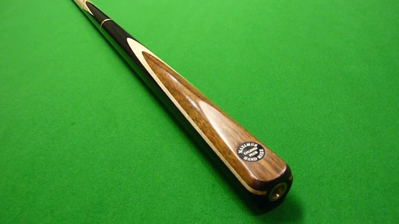3/4 Maximus Legend Plus cue with Ovangkol & thick veneer - YouTube