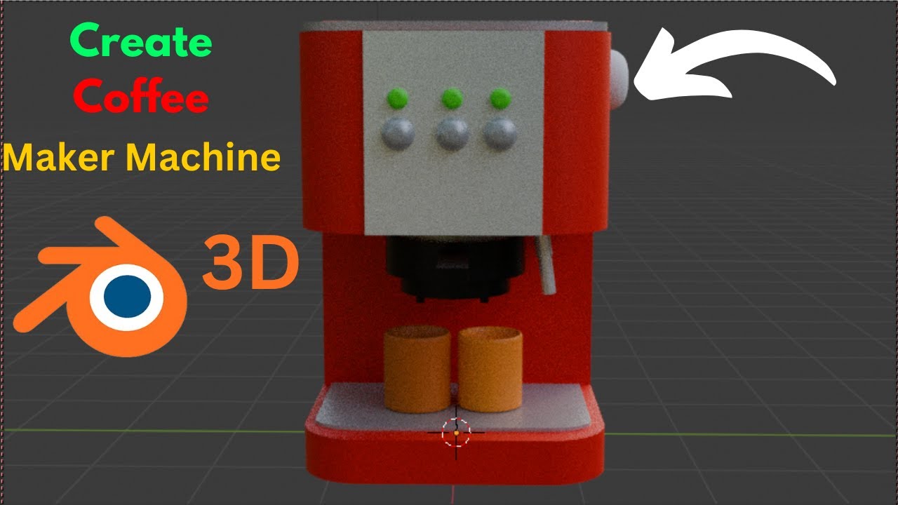 Create a Stunning Low Poly Coffee Machine in Blender 3D! (Beginner ...