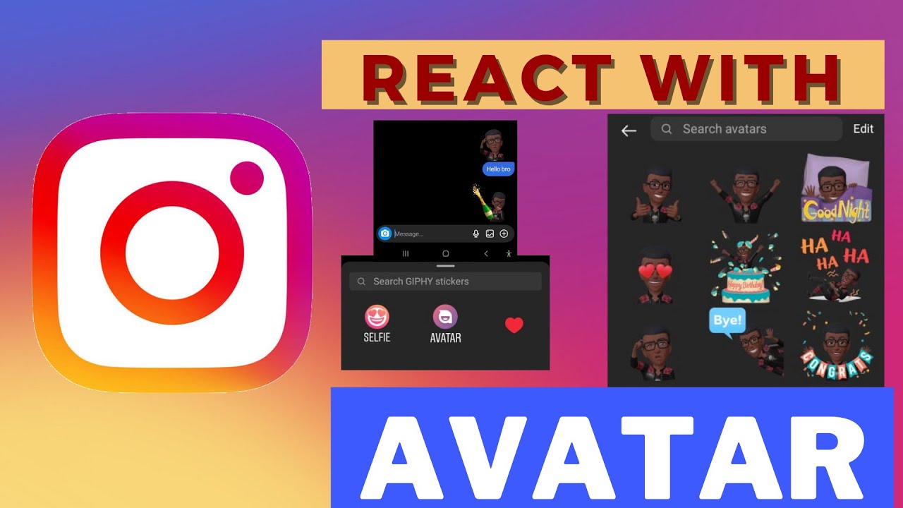How to react with avatar on Instagram app - YouTube