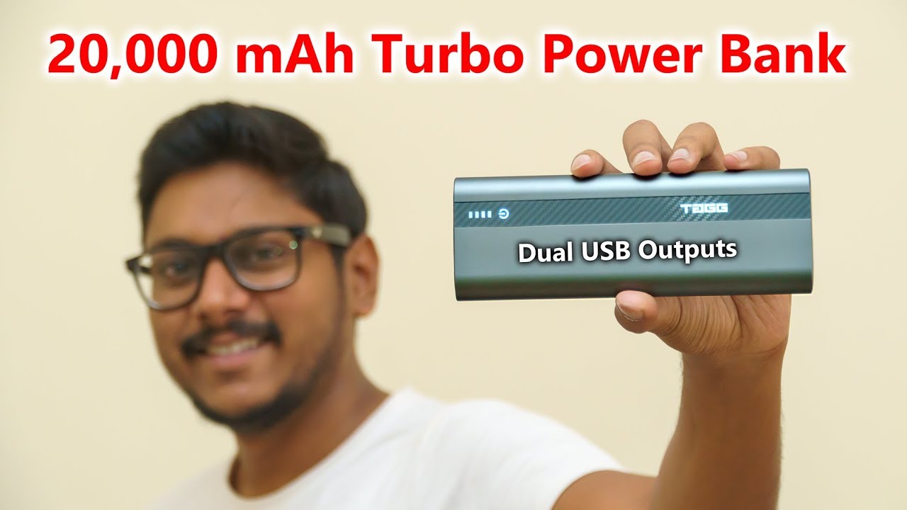 20,000 mAh Turbo Power bank with Dual USB Outputs Review - YouTube